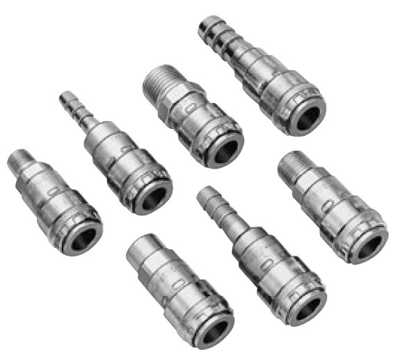 Pneumatic fitting - Hi Cupla 200 - Nitto Kohki Europe - push-to-lock / socket / steel