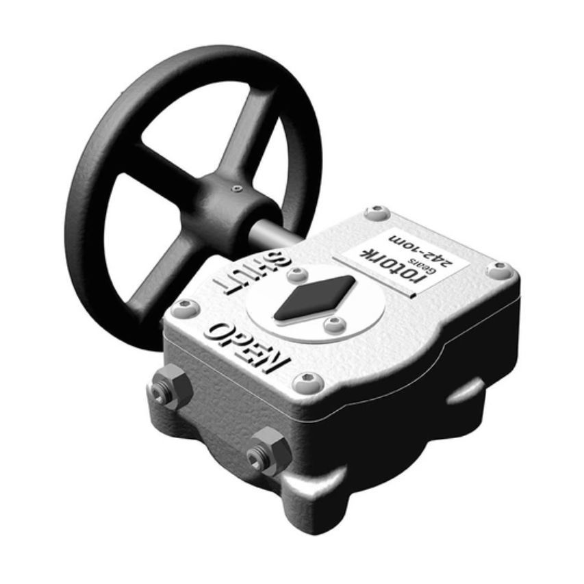 Worm gear valve actuator - 242 - Rotork - manual / quarter-turn / with ...