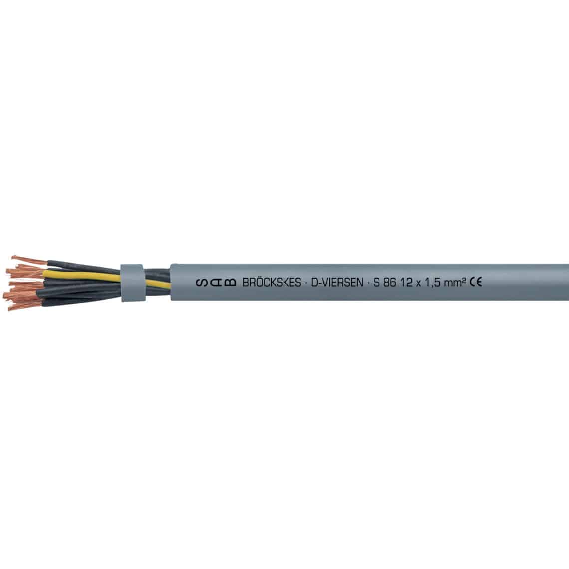 Drag chain electrical cable - S 86 - SAB BROECKSKES GMBH & Co. KG - hybrid / insulated / flame ...