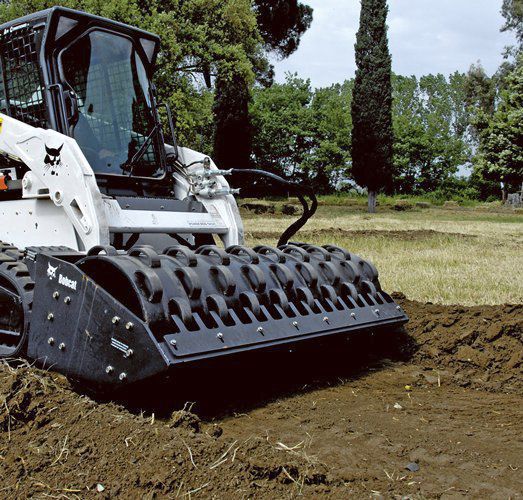 Single-cylinder road roller - BOBCAT - vibrating
