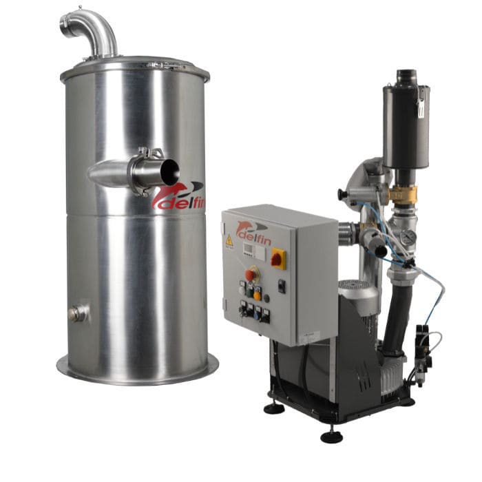 Dilute phase pneumatic conveying system - PRO 420E - Delfin Vacuums ...