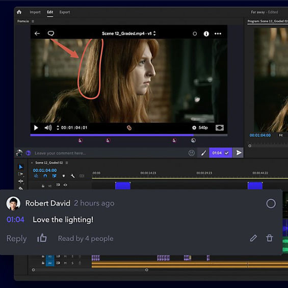 Storage software - Frame.io - ADOBE - editing / sharing / video editing