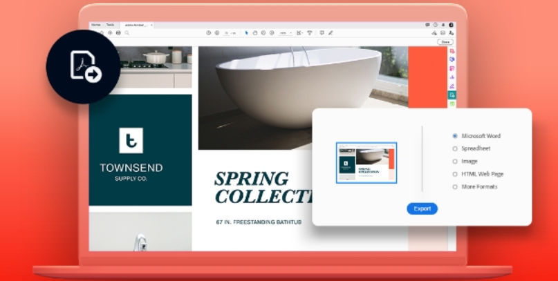 Data export software - Acrobat Export - ADOBE - web browser