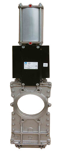 Knife gate valve - L series - C.M.O. - pneumatically-operated / shut ...