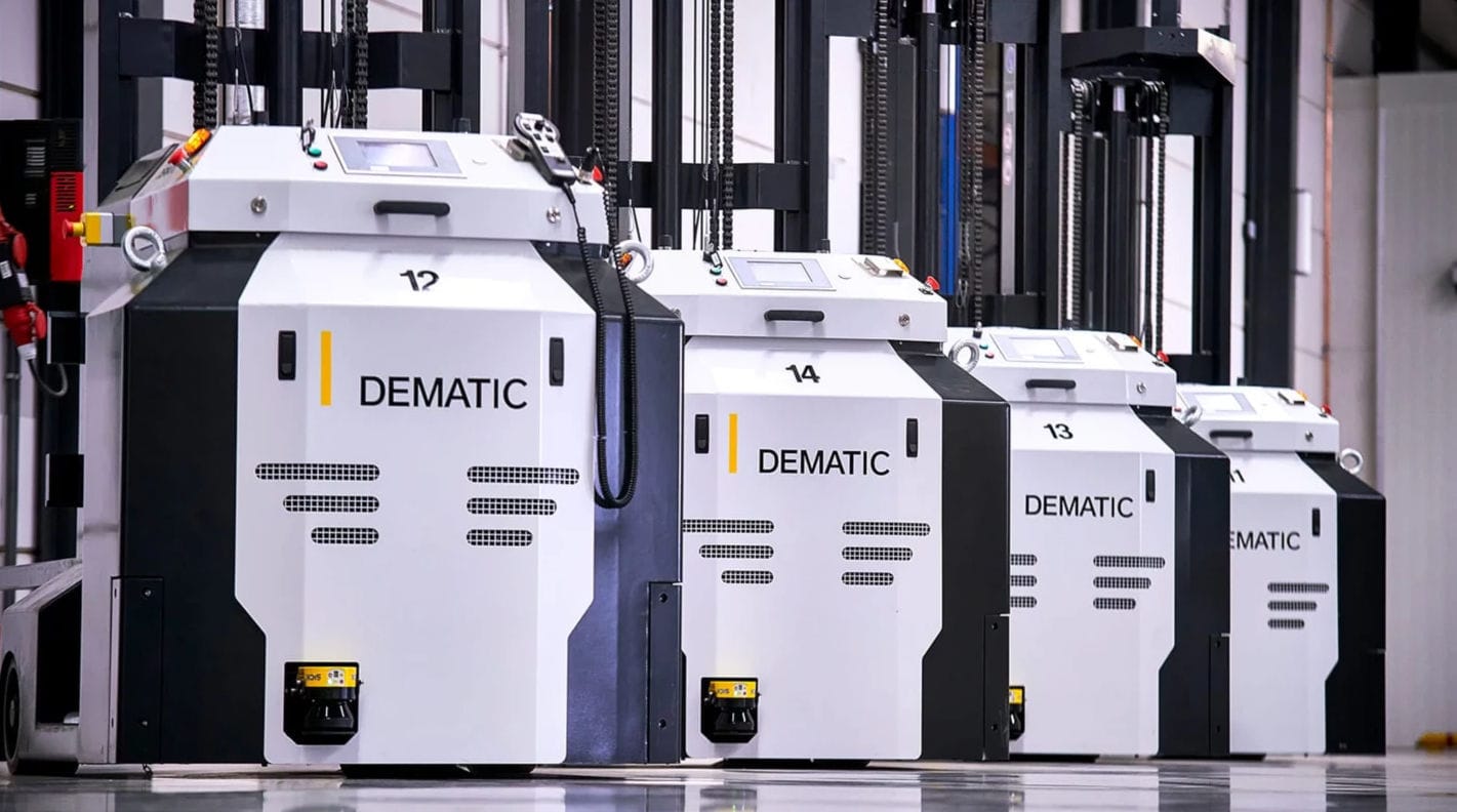 Counterbalanced forklift - DEMATIC - electric / AGV / loading