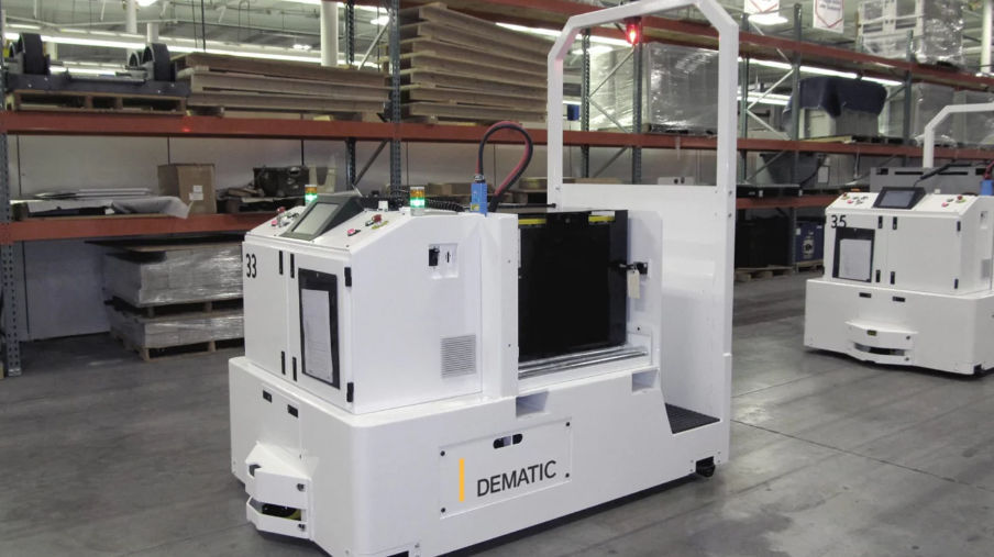 AGV tug - DEMATIC - electric / automated / compact