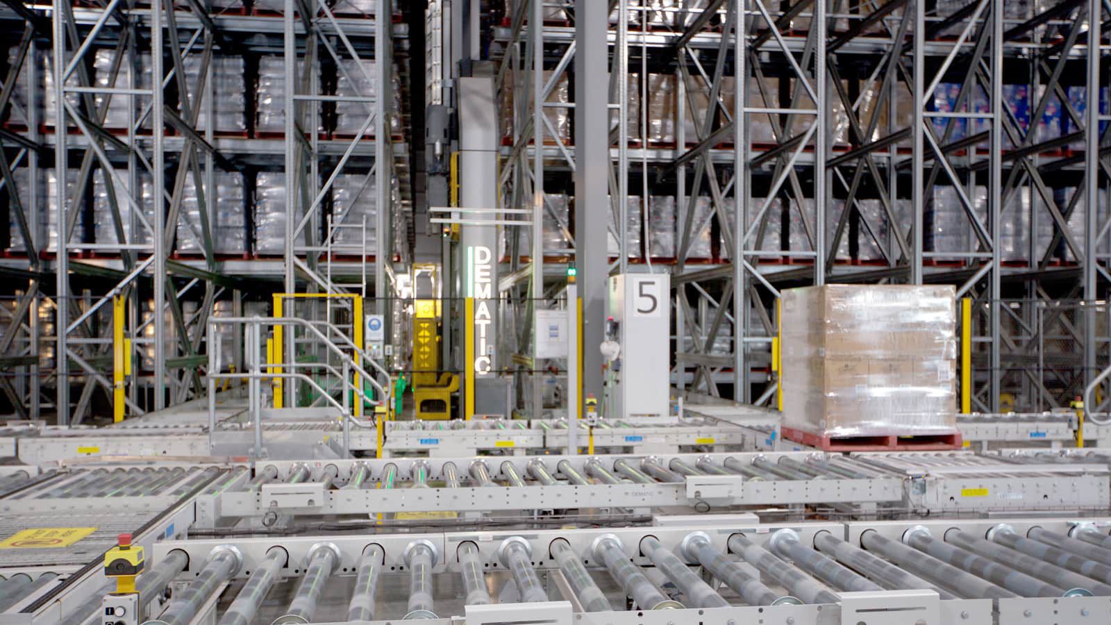 Pallet conveyor system - DEMATIC - handling / accumulation / can