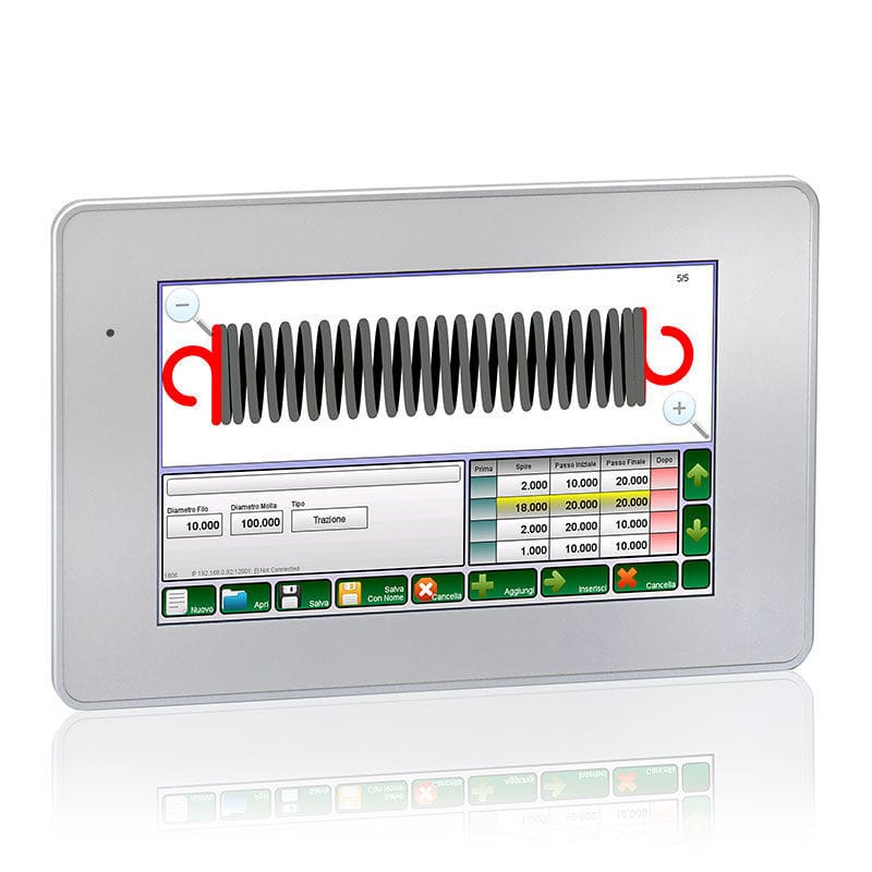 Human machine interface with touch screen - HMIS7 - Sipro srl - panel-mount / 800 x 480 / TFT LCD