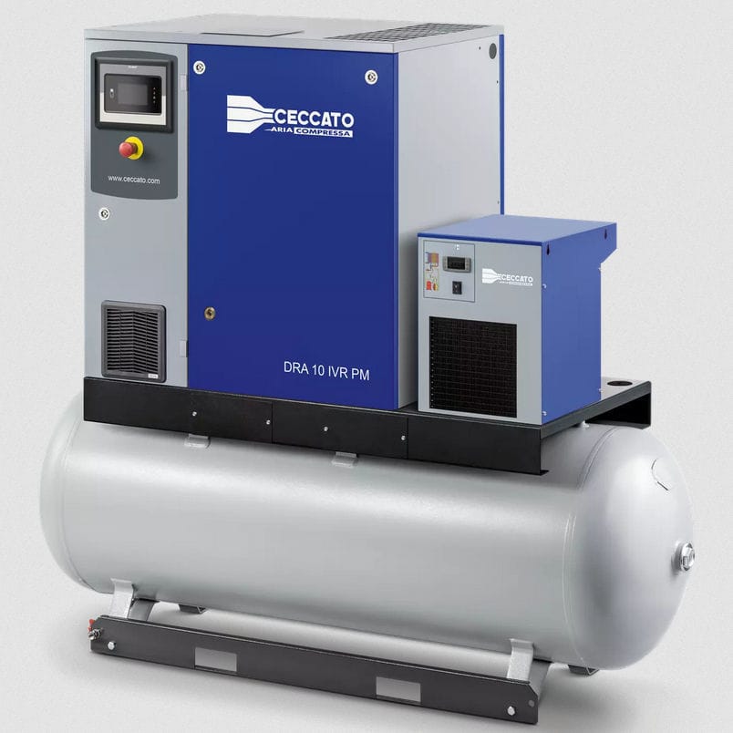Screw compressor - DRA 10 - 15 HP IVR PM series - Ceccato Aria ...