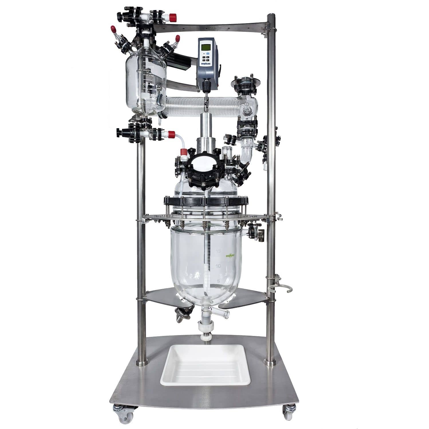Laboratory reactor - PHARMA - Steroglass - process / vacuum / glass