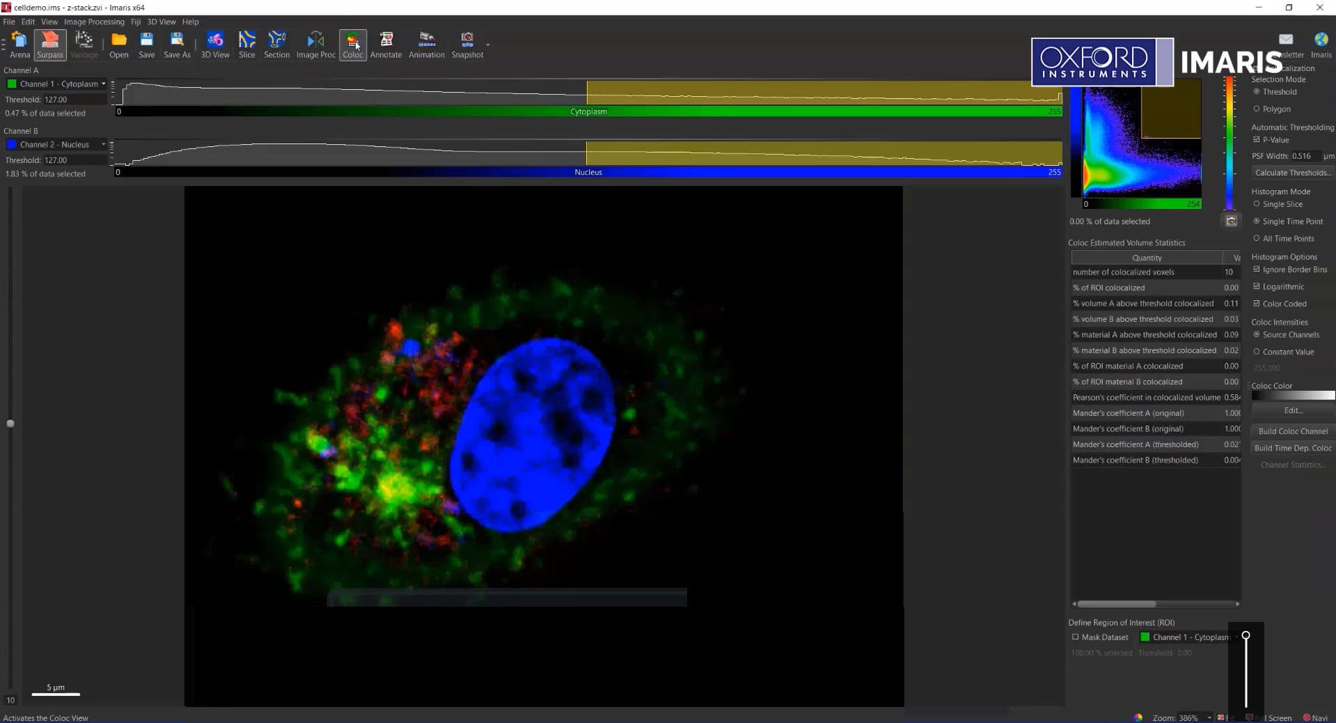 Machine learning software - Imaris Essentials - Andor Technology - analysis / statistical ...