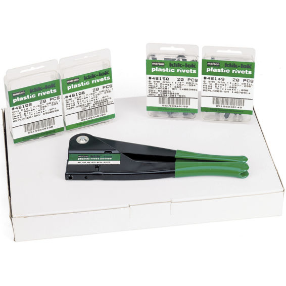 Manual riveting tool - Marson Klik-Lok Plastic Rivet Kit / 48001 ...