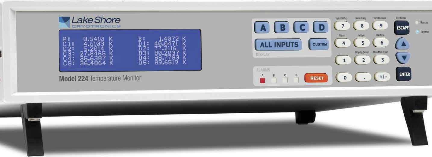 Cryogenic temperature monitor - 224 - Lake Shore Cryotronics, Inc.