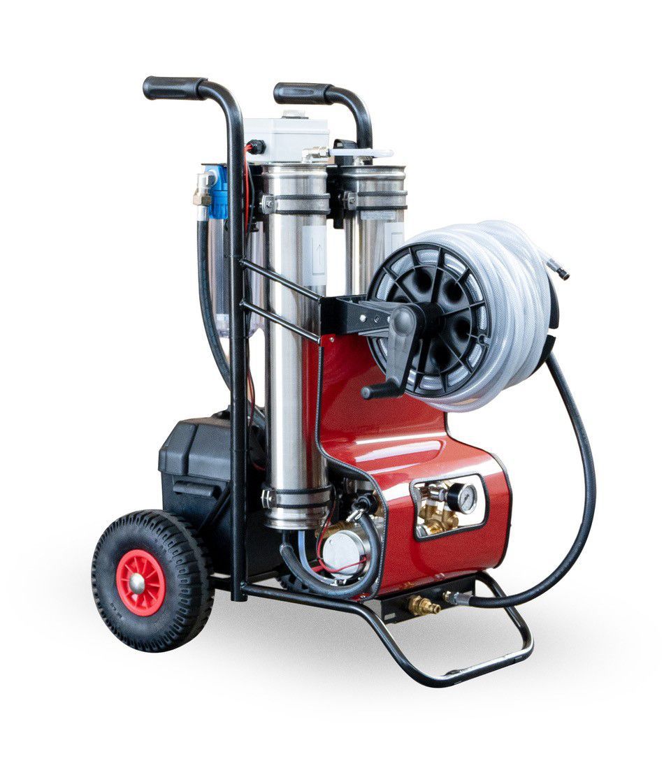 Mobile filtration system - PURA - IDROMATIC - activated carbon / for water