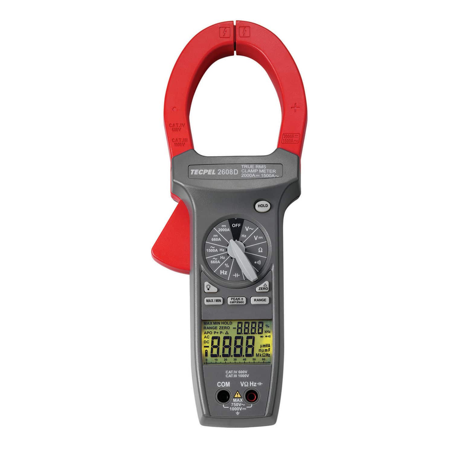 Digital clamp meter - DCM-2608D - Tecpel Co., Ltd. - portable / 1000 V ...