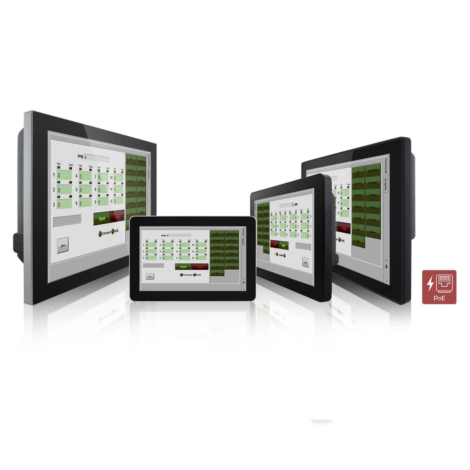 Monitor with touchscreen - W10L100-PCHx-PoE, R10L100-PCxx-PoE series ...