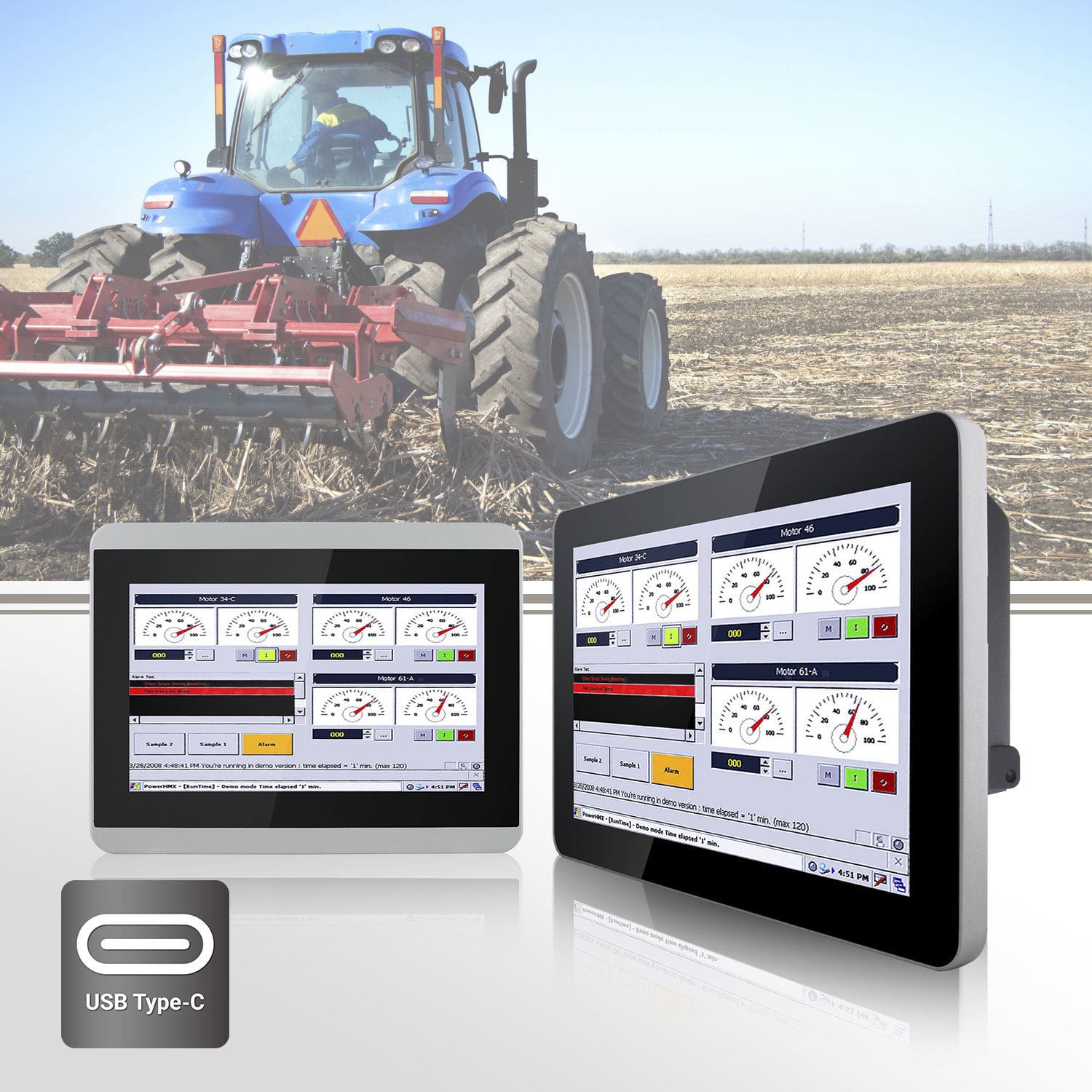 Multi-touch screen monitor - W07L100-GCO1HB-C, W10L100-GCH1HB-C - Winmate, Inc. - 7" / panel ...