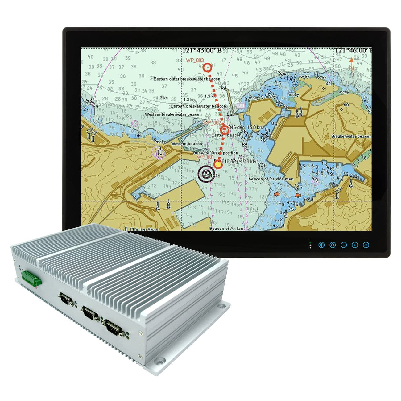Panel PC for marine applications - W24IH3S-MRA1FP - Winmate, Inc. - TFT ...