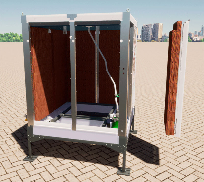 Fixed adiabatic evaporative cooler - ADIABATIC COOL BOX - MET MANN ...