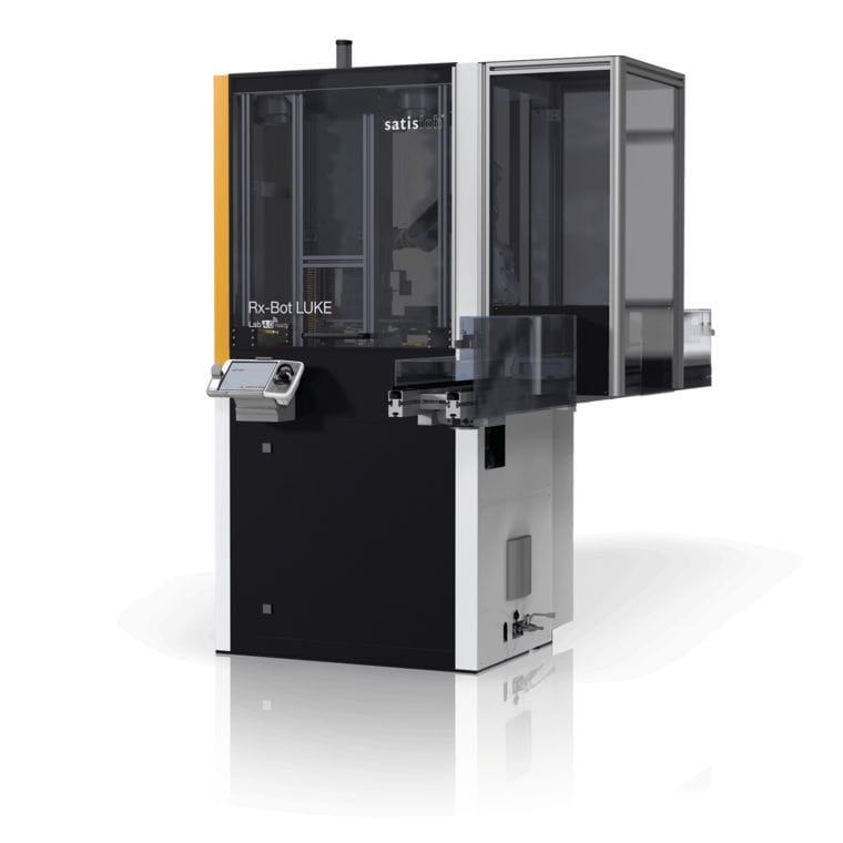 Robotic materials handling system - Rx-Bot LUKE - Satisloh - box / process