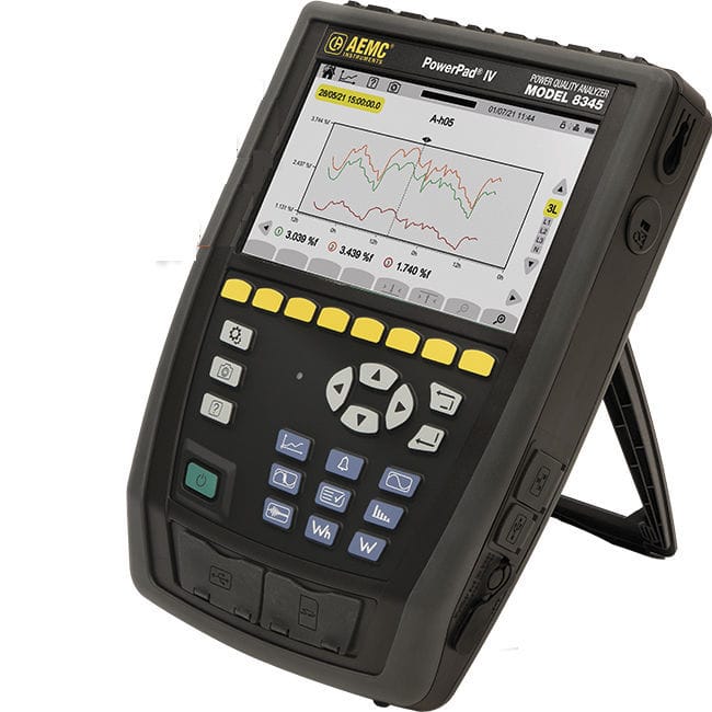 Power quality analyzer - 8345 - AEMC Instruments - signal / 3-phase ...