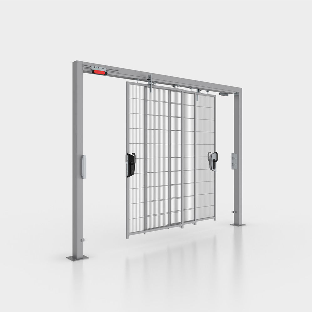 Sliding door - HANS GEORG BRÜHL - aluminium / steel / indoor