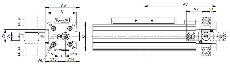 Pneumatic cylinder - OSP-L series - Parker Hannifin France SAS ...