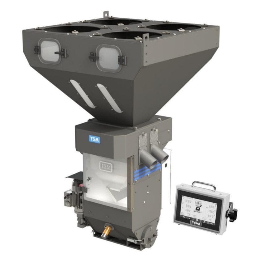 Gravimetric batch blender - OPTIMIX-300 - TSM Control Systems - resin / granules / for plastic ...