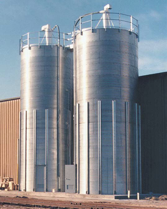 Bulk material silo - TSM Control Systems - welded / dry materials / steel