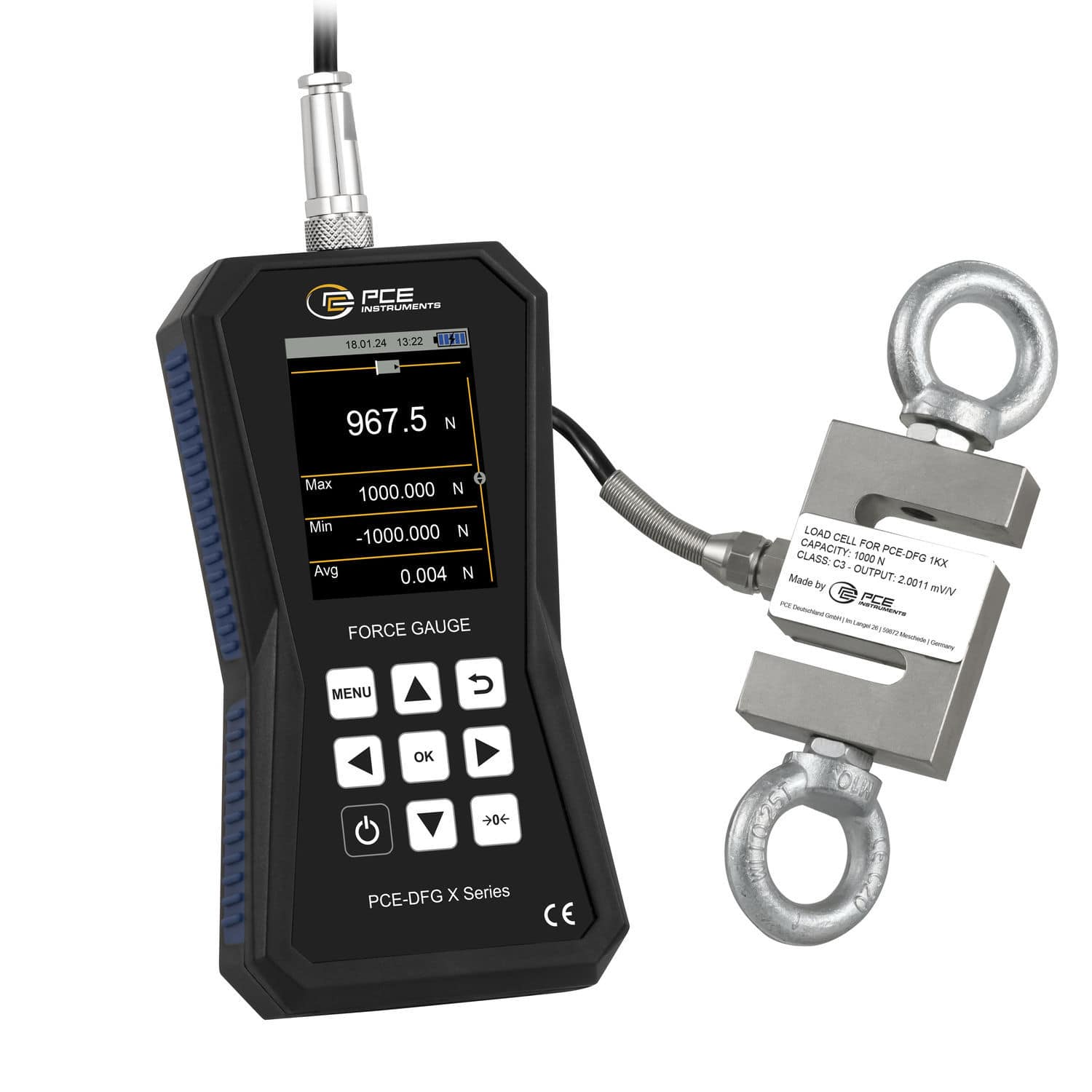 Digital dynamometer - PCE-DFG KX Series - PCE Deutschland GmbH - dynamic / portable / tension ...