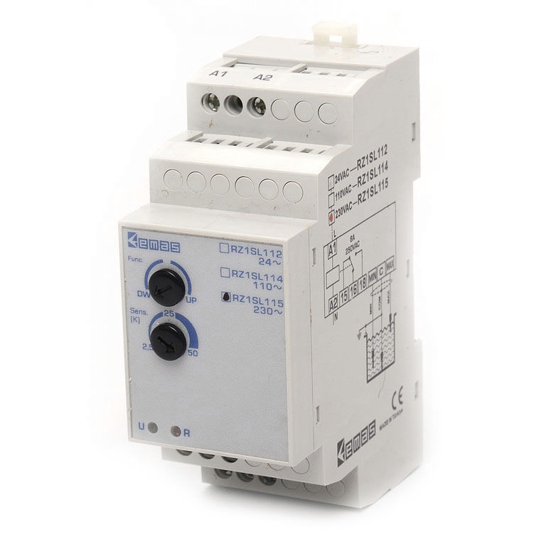 Level control relay - RZ1SL series - EMAS - AC/DC / single-phase / DIN rail