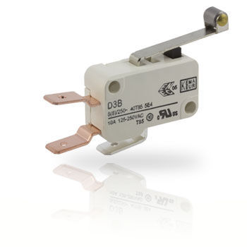 Lever micro-switch - D3 series - CHERRY - single-pole / IP40 / miniature