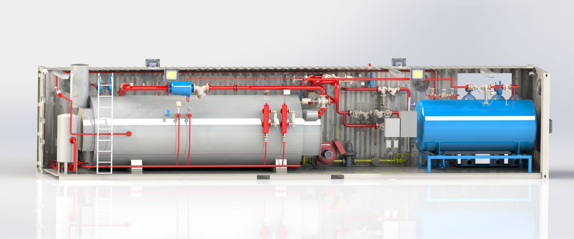 Steam boiler - BROX BOILER & BURNER COMPANY - gas / mobile / containerized