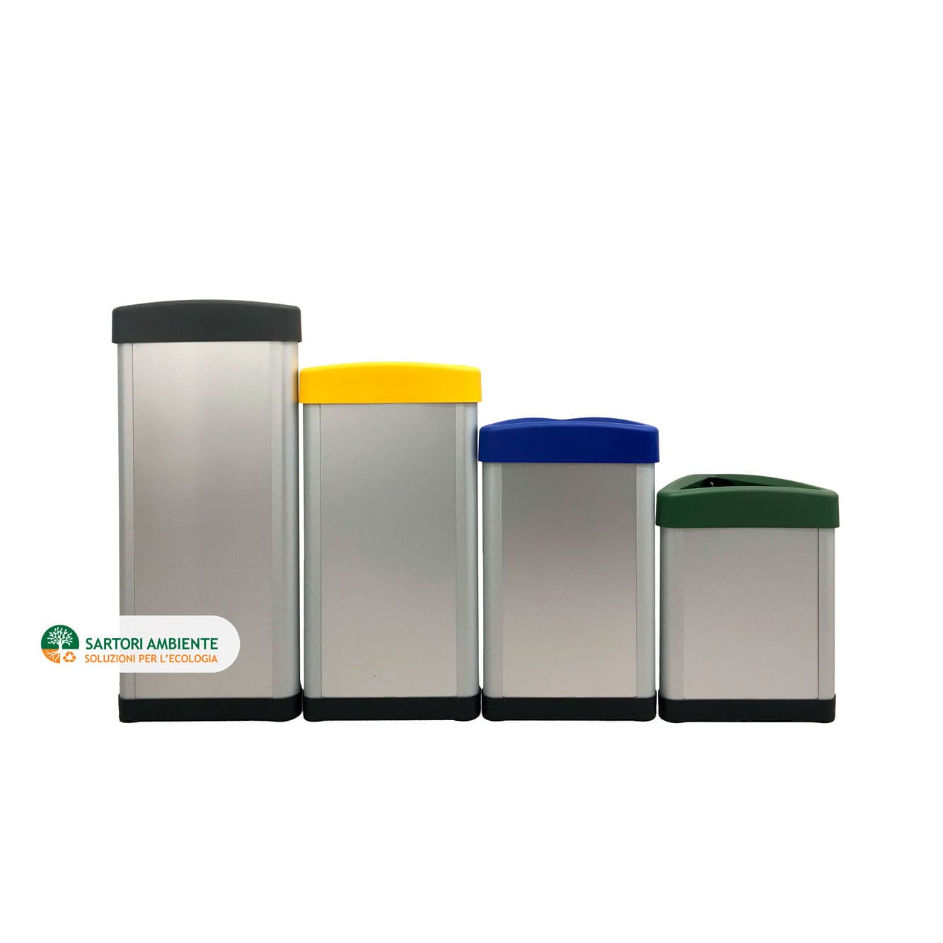 Recycled plastic waste bin - DELTA - SARTORI AMBIENTE S.R.L. - aluminum ...