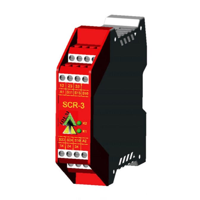 Emergency stop safety relay - SCR-3 - Idem Safety Switches - DIN rail
