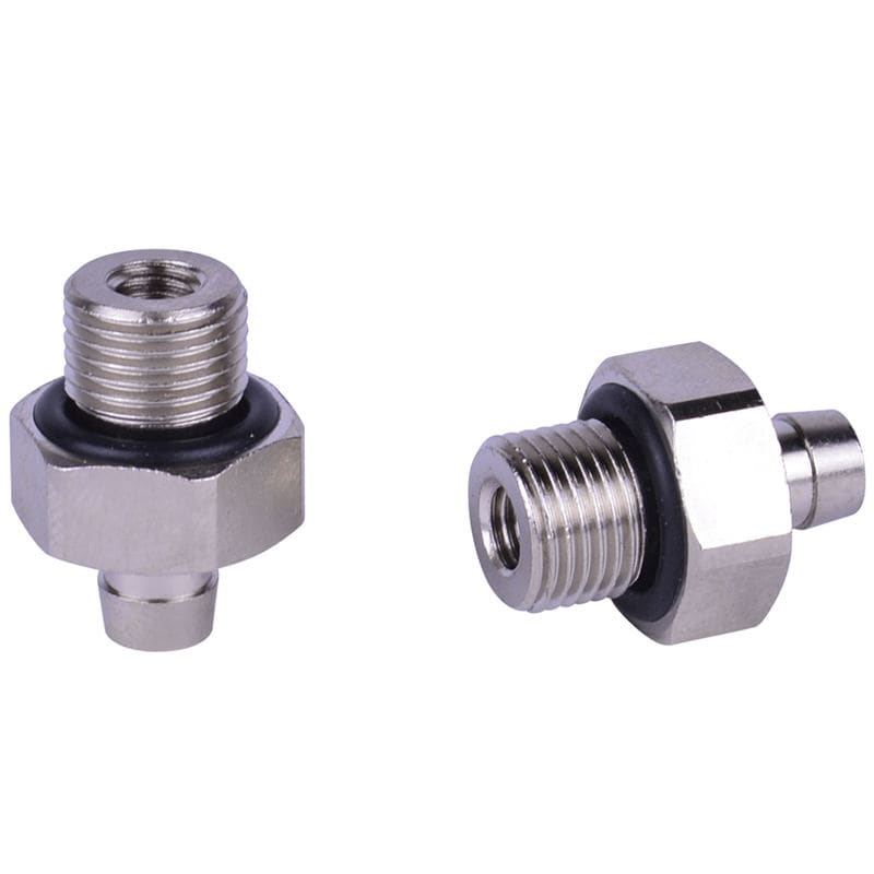 Vacuum fitting - 401.002 - VacMotion - threaded / aluminum / male