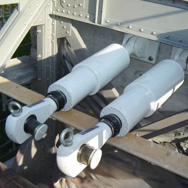 Shock damper - RESTON-STU - mageba - fluid / construction / for heavy loads