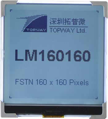 LCD display - LM160160RCW - TOPWAY LCD - graphic / monochrome / 160x160