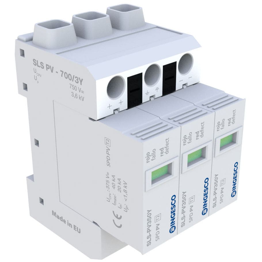 Type 2 lightning arrester - SLS-PV700 /3Y - INGESCO - for photovoltaïc ...