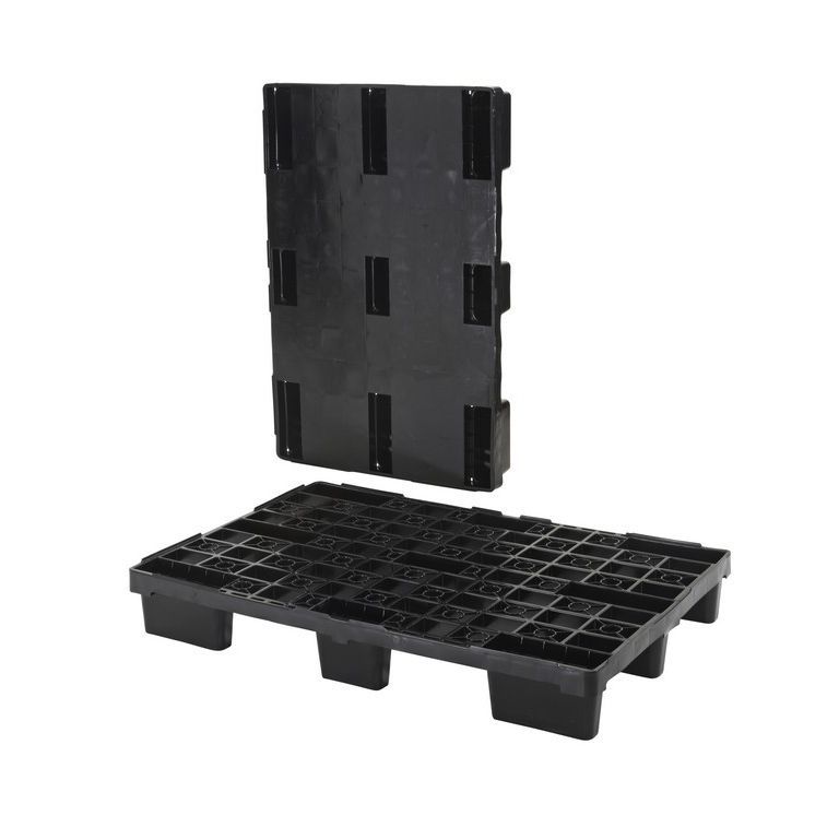 Recycled plastic pallet - SF 760 L/1140/A - SMART FLOW EUROPE - HDPE ...