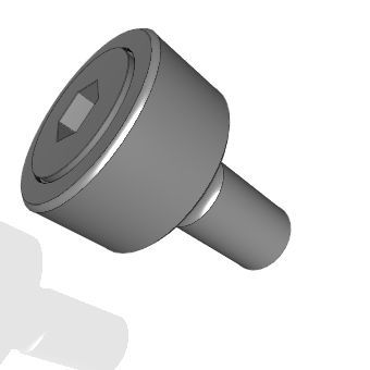 Heavy-duty cam follower - GCUL series - Nadella Group - stud / metallic