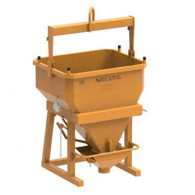 Conical concrete skip - TID series - Secatol SAS - bottom-opening