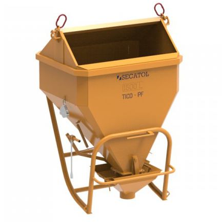 Conical concrete skip - TICD series - Secatol SAS - bottom-opening