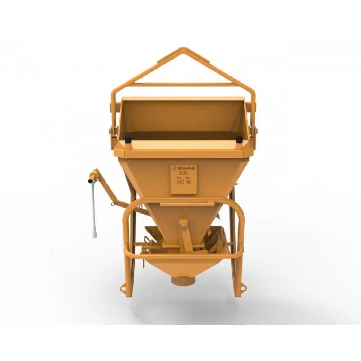 Conical concrete skip - TICD - Secatol SAS - bottom-opening