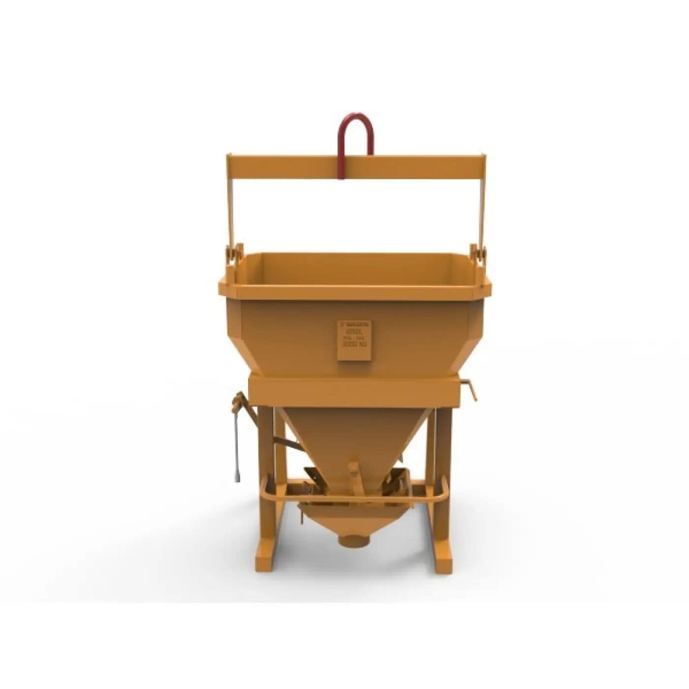 Conical concrete skip - TID - Secatol SAS - with discharge hose