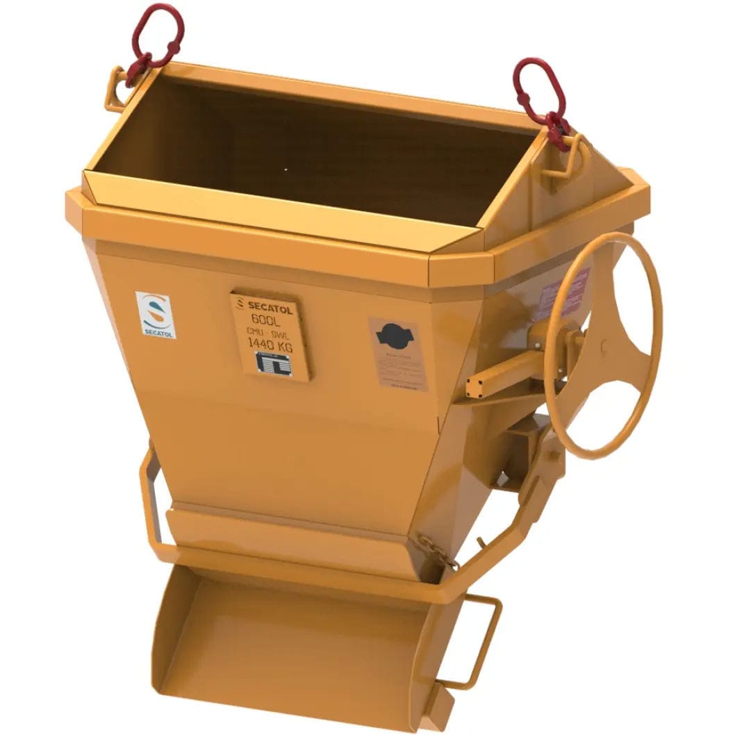 Rectangular concrete skip - SBC B - Secatol SAS - bottom-opening