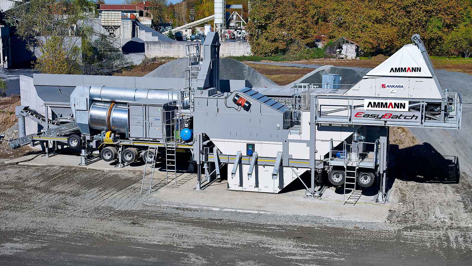 Mobile asphalt plant - ABM 90-140 EASYBATCH - Ammann - discontinuous