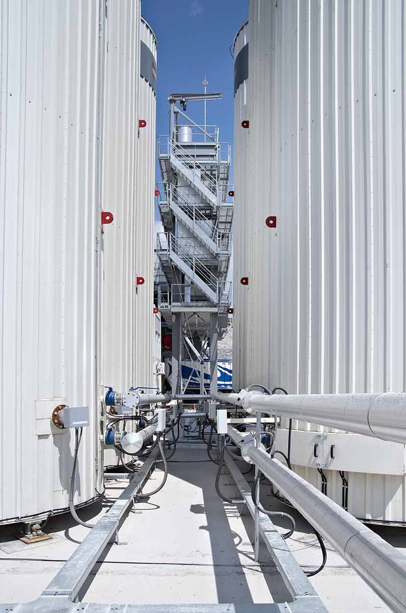 Asphalt tank - E-BIT - Ammann - metal / mobile / vertical