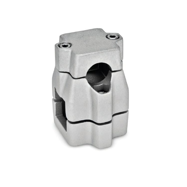 Round tube connector - KMU - Inocon GmbH - cross / square / cast aluminum