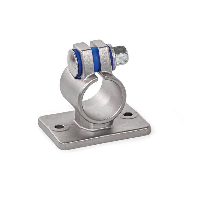 Round tube connector - FEZ - Inocon GmbH - stainless steel / adjustable